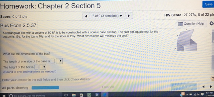 Solved A rectangular box with a volume of 80 ft^3 is to be | Chegg.com
