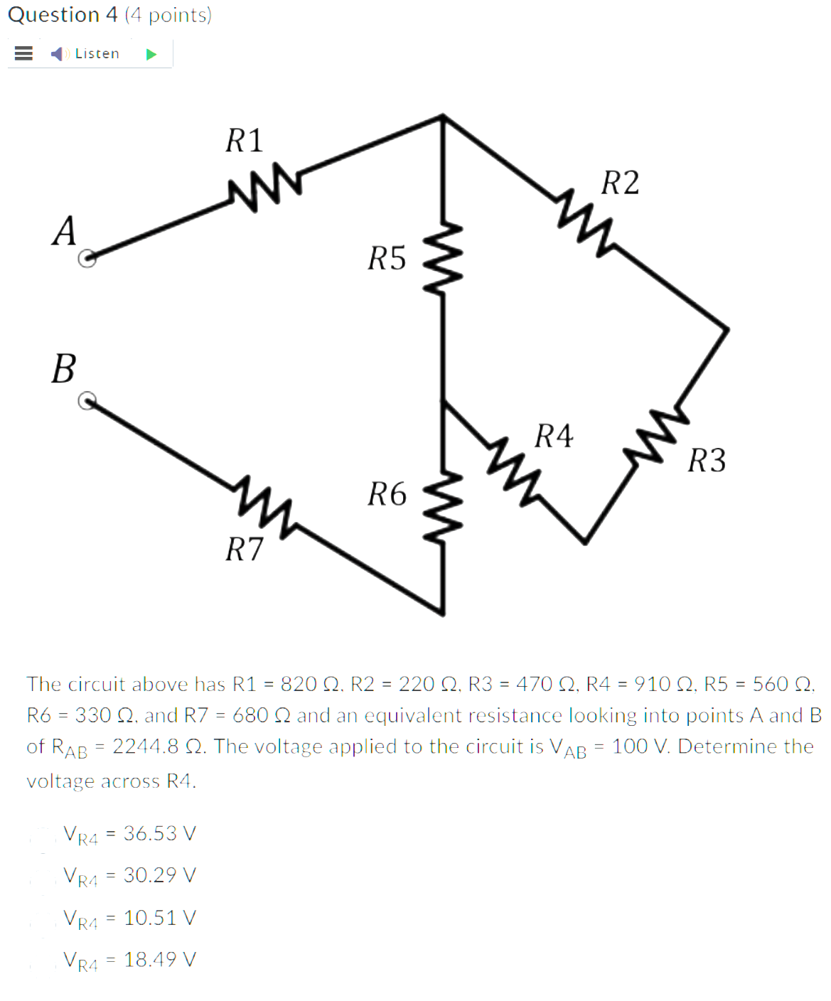 Solved The circuit above has | Chegg.com
