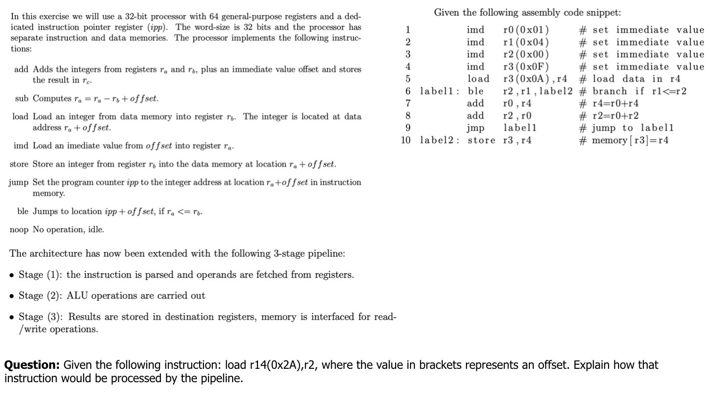In this exercise we will use a 32-bit processor with | Chegg.com