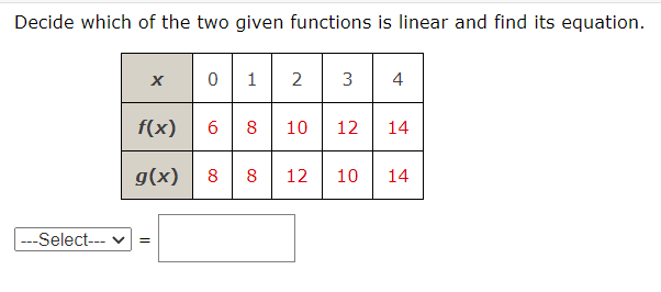 Solved Decide which of the two given functions is linear and | Chegg.com