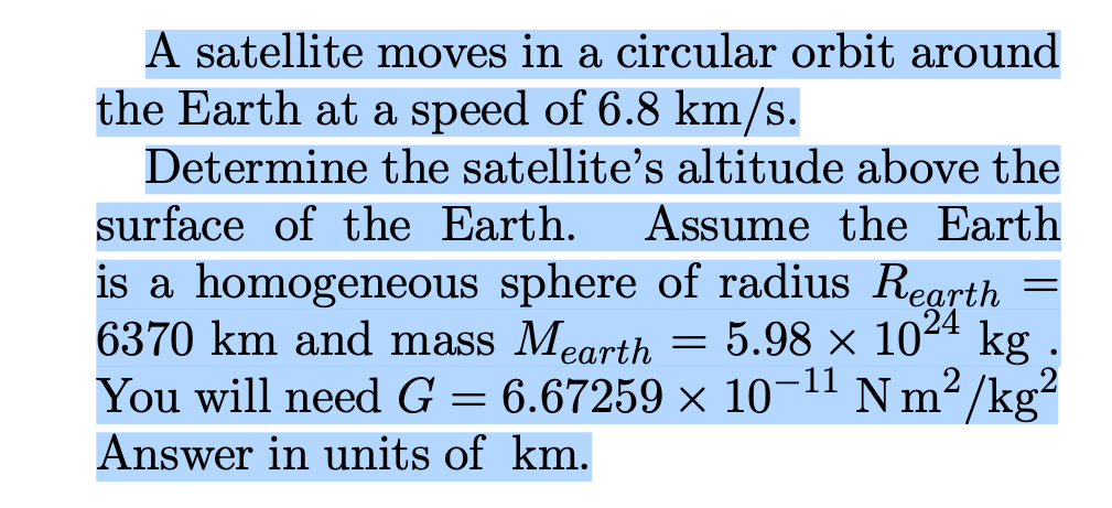 Solved A satellite moves in a circular orbit around the | Chegg.com