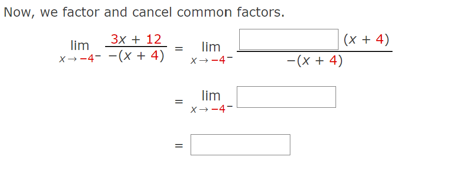 Solved Now, we factor and cancel common | Chegg.com