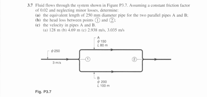 Solved 3.7 Fluid flows through the system shown in Figure | Chegg.com