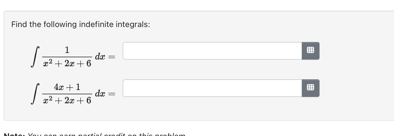 Solved Find the following indefinite integrals: | Chegg.com
