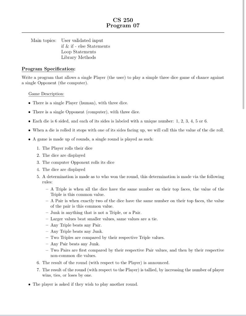 Solved Program Specification Write A Program That Allows A 