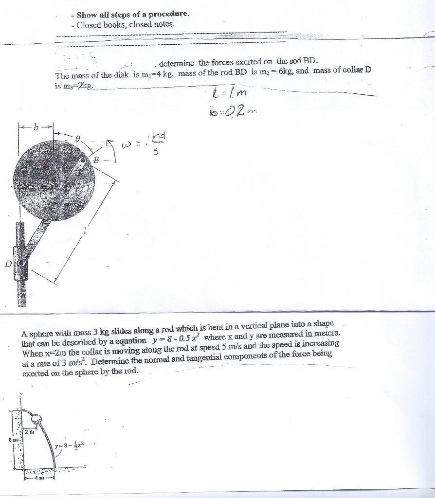 Solved Show all steps of a procedure. Closed books, closed | Chegg.com