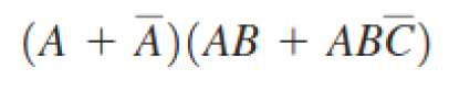 Solved (A+Aˉ)(AB+ABCˉ)ABC[AB+Cˉ(BC+AC)] | Chegg.com
