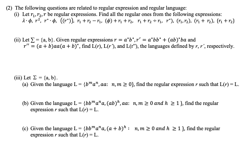 (2) The following questions are related to regular | Chegg.com