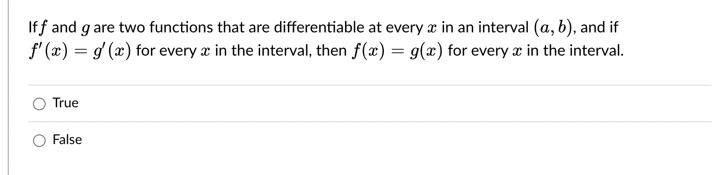 Solved If f and g are two functions that are differentiable | Chegg.com