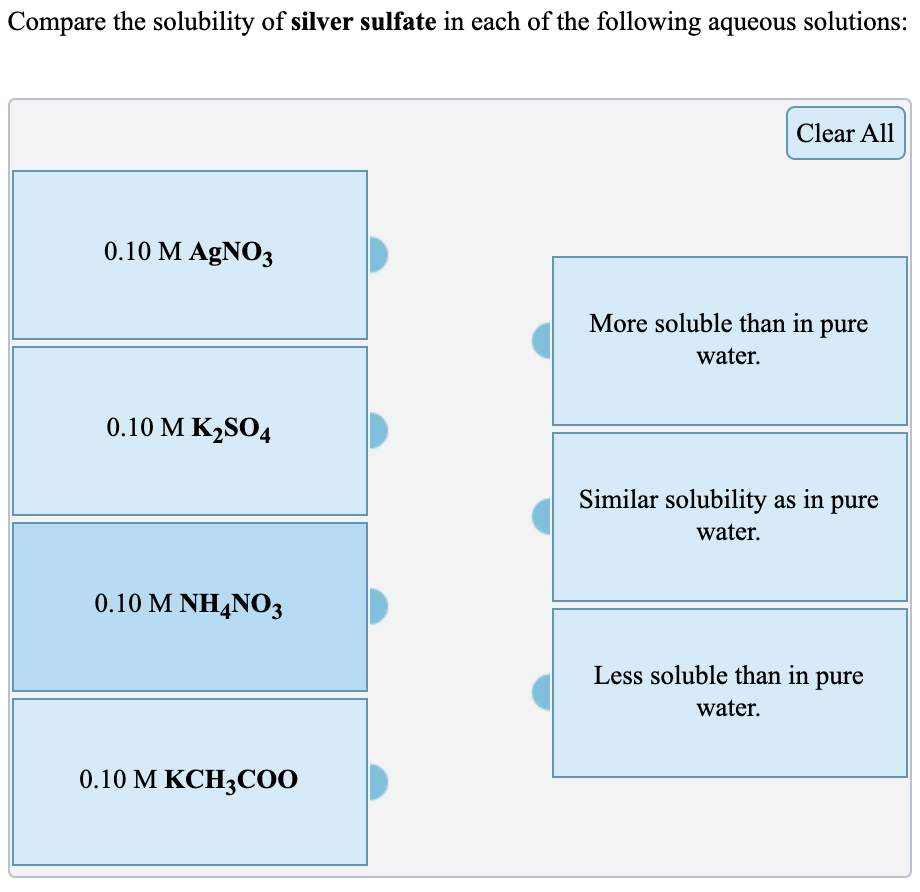 Solved Compare the solubility of silver chromate in each of | Chegg.com
