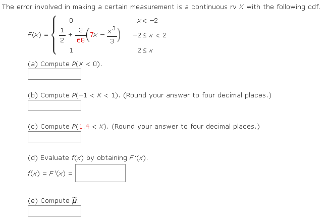 Solved The error involved in ﻿making a certain measurement | Chegg.com