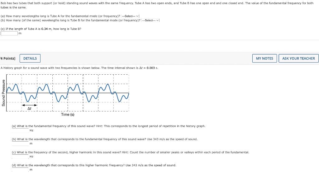 Solved ubes is the same. a) How many wavelengths long is | Chegg.com