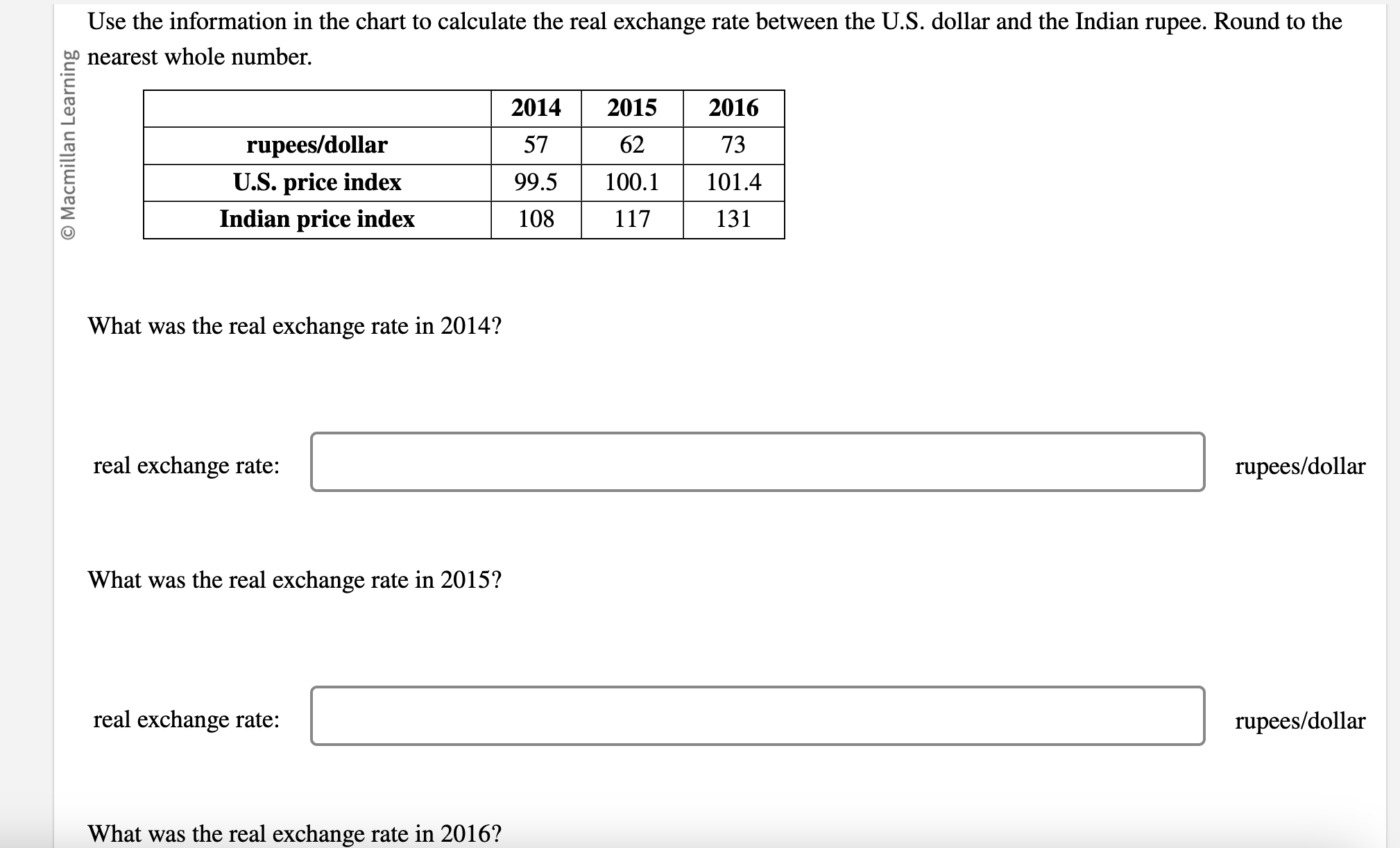 Solved Use the information in the chart to calculate the | Chegg.com