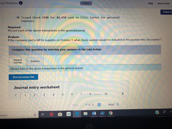 Solved Check my work The transactions that follow took place | Chegg.com