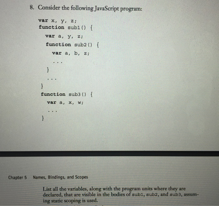 Solved 6. Consider the followng Java Seript seeal rogram: 6. | Chegg.com Solved 6. Consider the followng Java Seript seeal rogram: 6. | Chegg.com