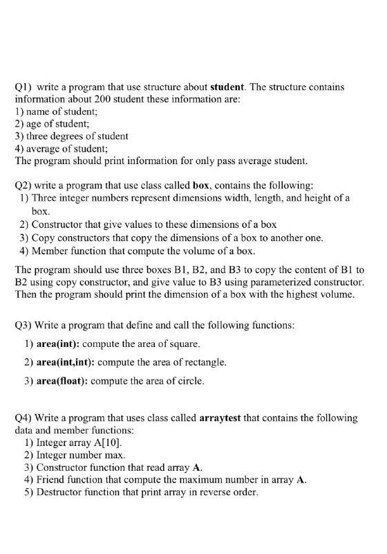 Solved Q1) write a program that use structure about student. | Chegg.com