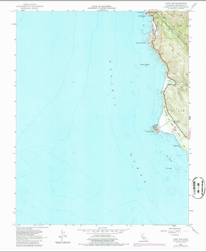 Solved POINT SUR, CALIFORNIA 7.5-­MINUTE SERIES What | Chegg.com