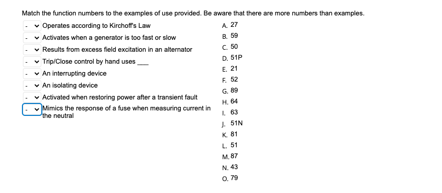 Solved Match the function numbers to the examples of use | Chegg.com