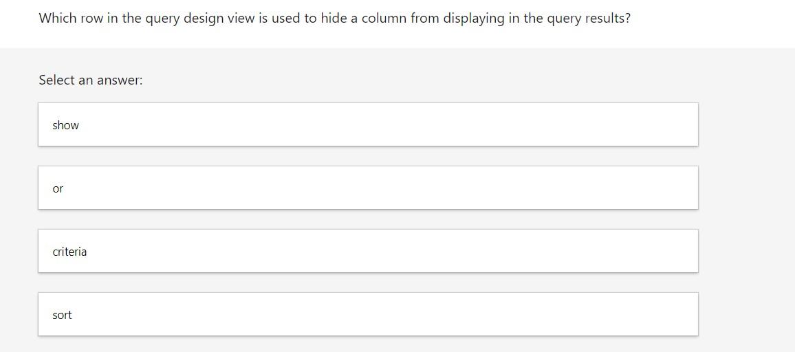 Solved The five key components of Access databases are | Chegg.com