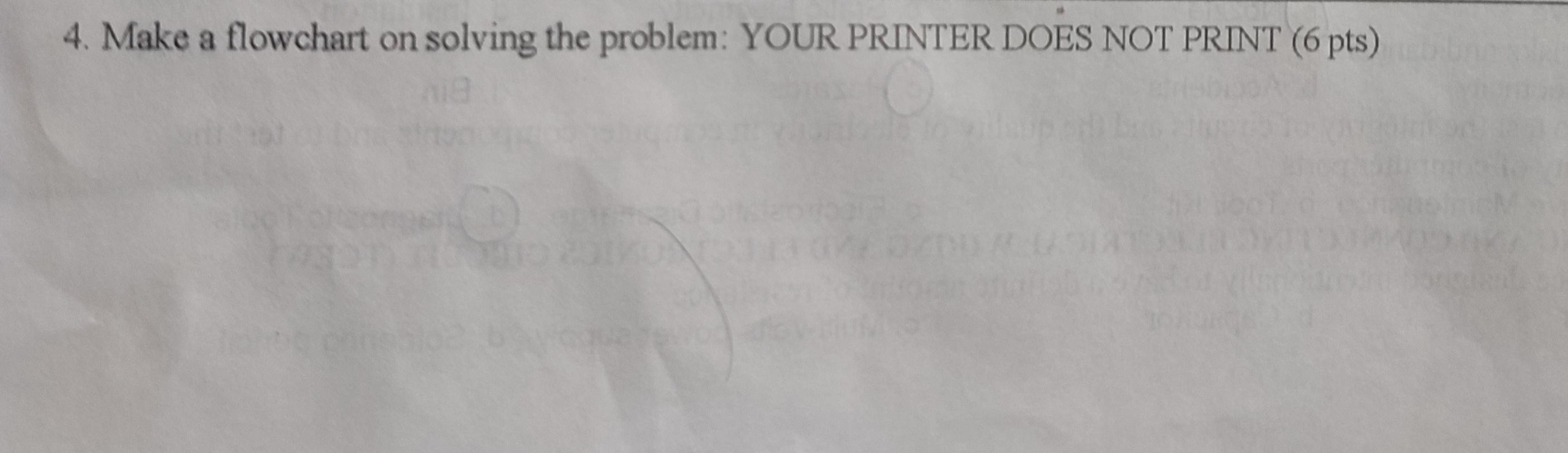 Solved 4. Make a flowchart on solving the problem: YOUR | Chegg.com