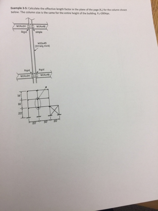 Solved Calculate the effective length factor in the plane of | Chegg.com