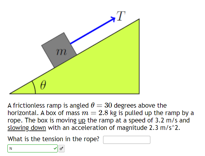 Solved A frictionless ramp is angled θ=30 degrees above the | Chegg.com