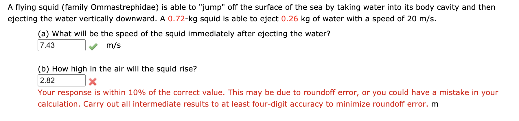 Solved + Solve the two equations mv; + MV; = mvg + MV, and | Chegg.com