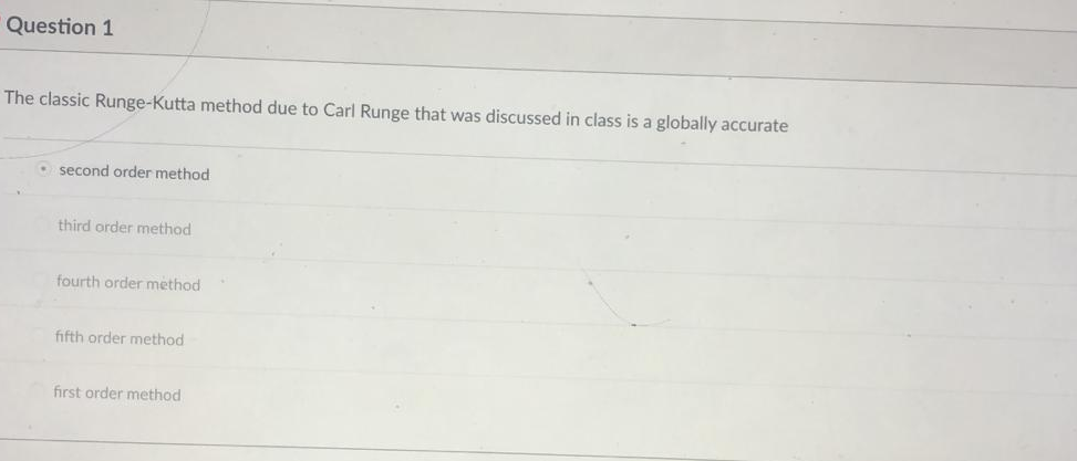 Solved Question 1 The classic Runge-Kutta method due to Carl | Chegg.com