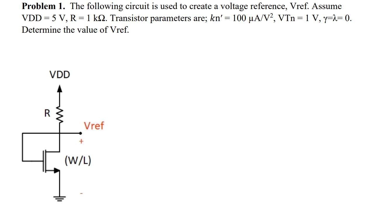 Solved The following circuit is used to create a voltage | Chegg.com