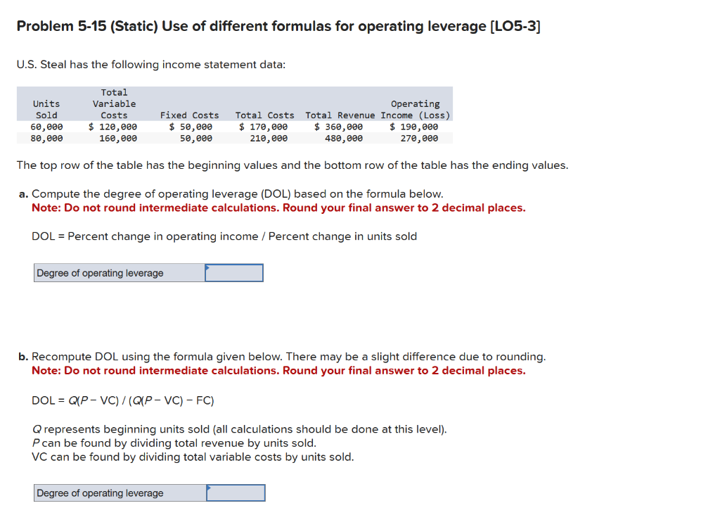 Solved Problem 5-15 (Static) Use of different formulas for | Chegg.com