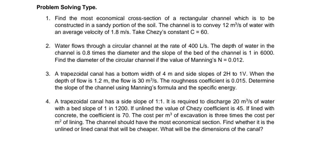 Solved Problem Solving Type.Find the most economical | Chegg.com