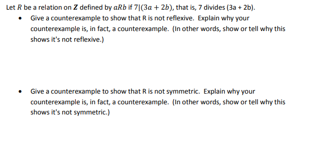 Solved Let R Be A Relation On Z Defined By Arb If 73a 