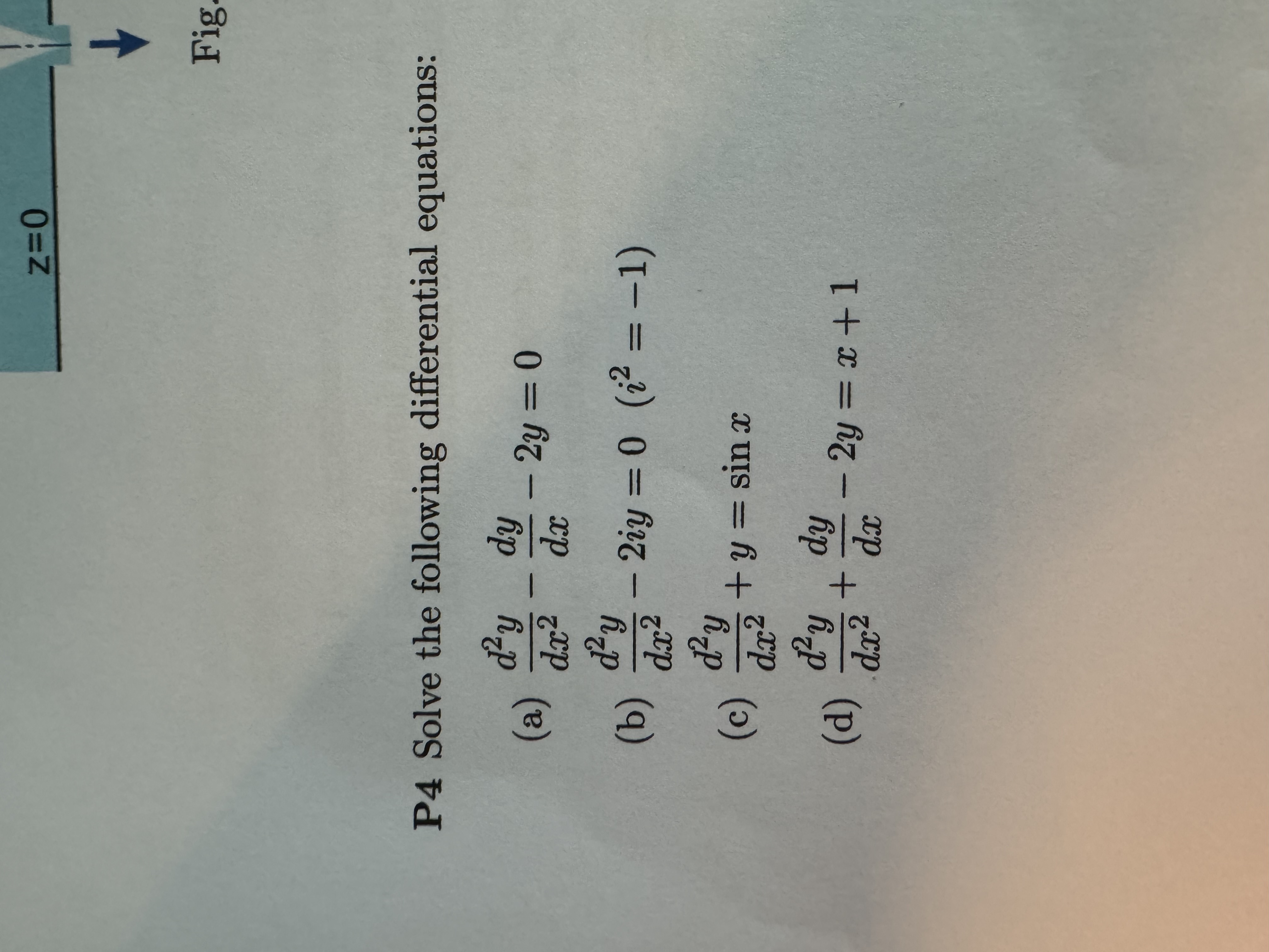 Solved P4 Solve the following differential equations: (a) | Chegg.com