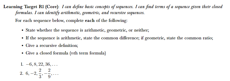 Solved Learning Target R1 (Core): I can define basic | Chegg.com