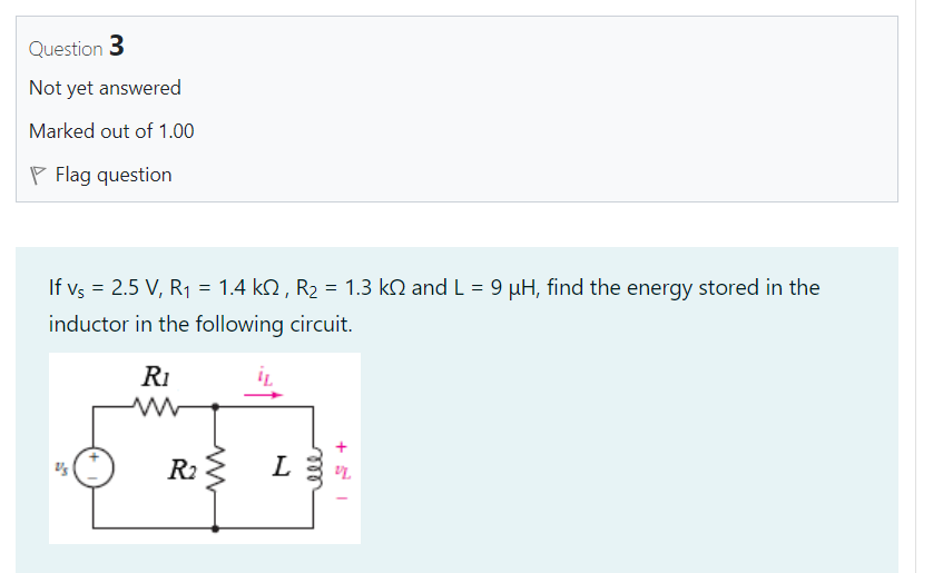 Solved Question 3Not yet answeredMarked out of 1.00Flag | Chegg.com
