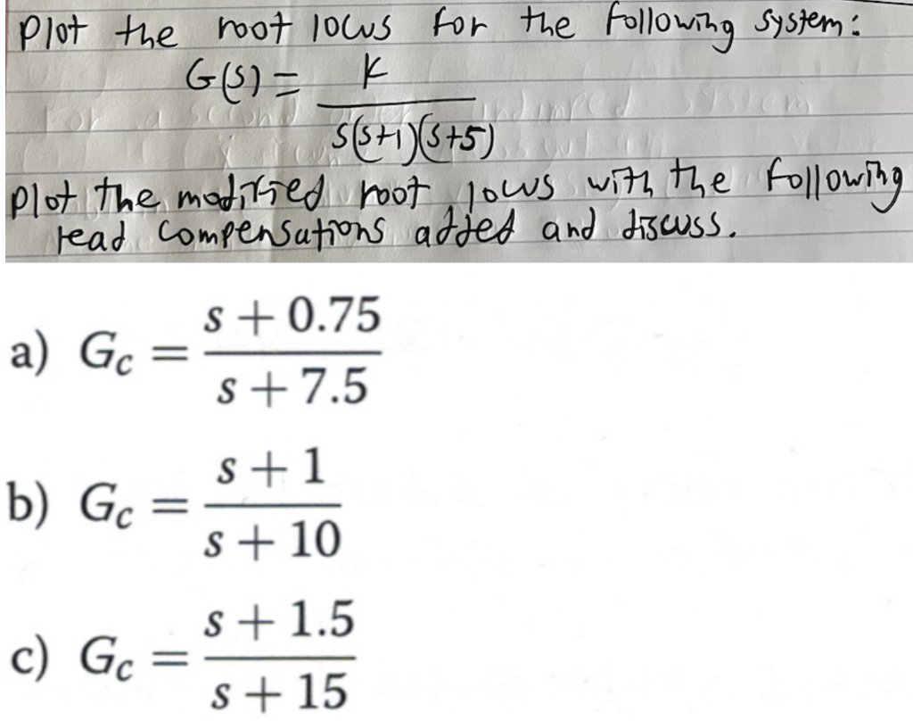 Solved Plot the root locus for the following system: | Chegg.com