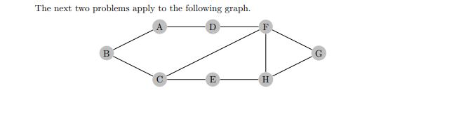 Solved The next two problems apply to the following graph. А | Chegg.com
