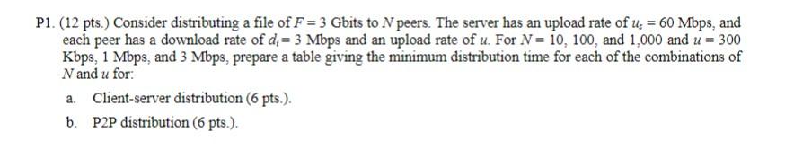 Solved 10, e.g., 1MB==1000MBP1. (12 pts.) Consider | Chegg.com