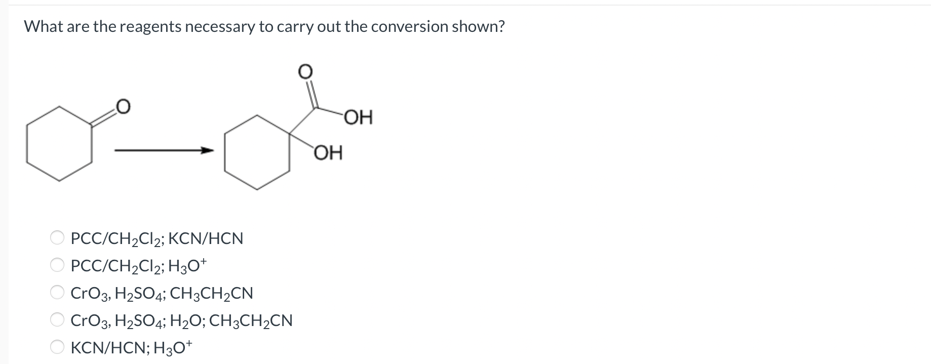 Solved What are the reagents necessary to carry out the | Chegg.com