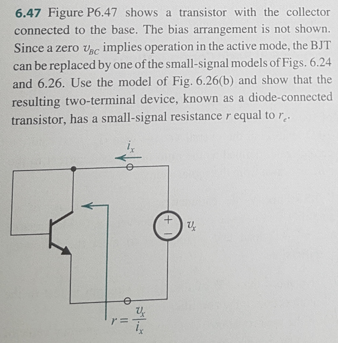 Solved 6.47 Figure P6.47 shows a transistor with the | Chegg.com