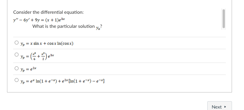 Solved Consider the differential equation: y" – 6y' + 9) = | Chegg.com