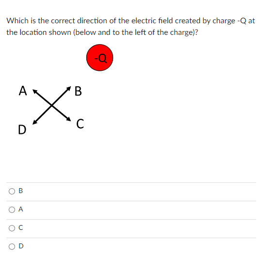 Solved Which is the correct direction of the electric field | Chegg.com