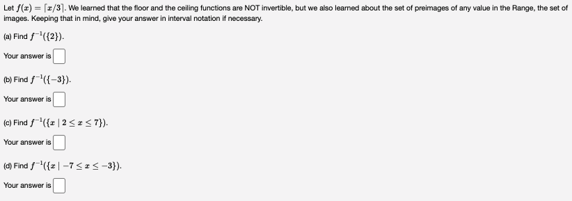 Solved Let f(x) = [2/3]. We learned that the floor and the | Chegg.com