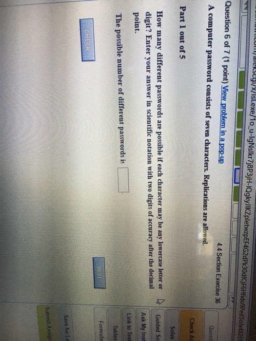 Solved A computer password consists of seven characters. | Chegg.com