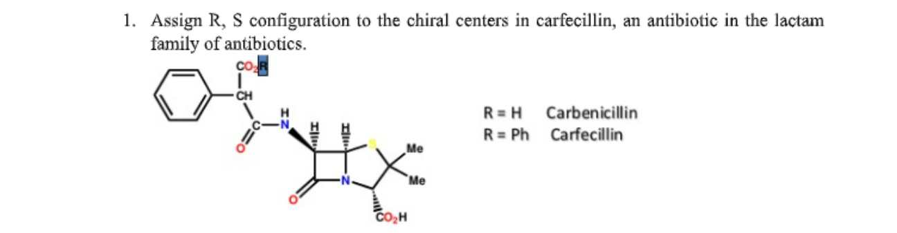 Solved 1. Assign R, S configuration to the chiral centers in | Chegg.com