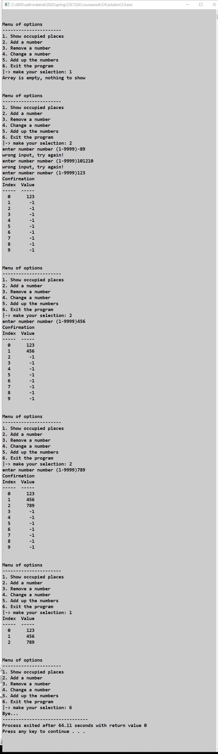 Solved Write a program that will declare an array of 10 | Chegg.com