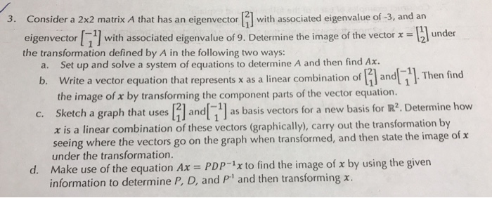 Solved Consider A 2x2 Matrix A That Has An Eigenvector 8271