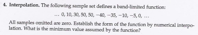 Solved Interpolation. The following sample set defines a | Chegg.com