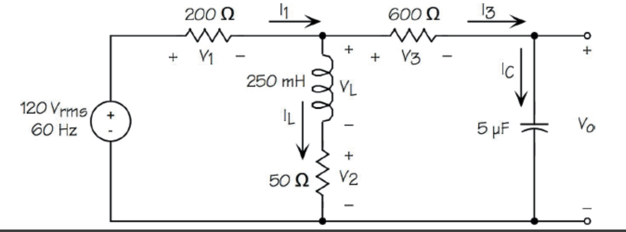 Solved Find the voltage vo in time domain. Use phasors | Chegg.com