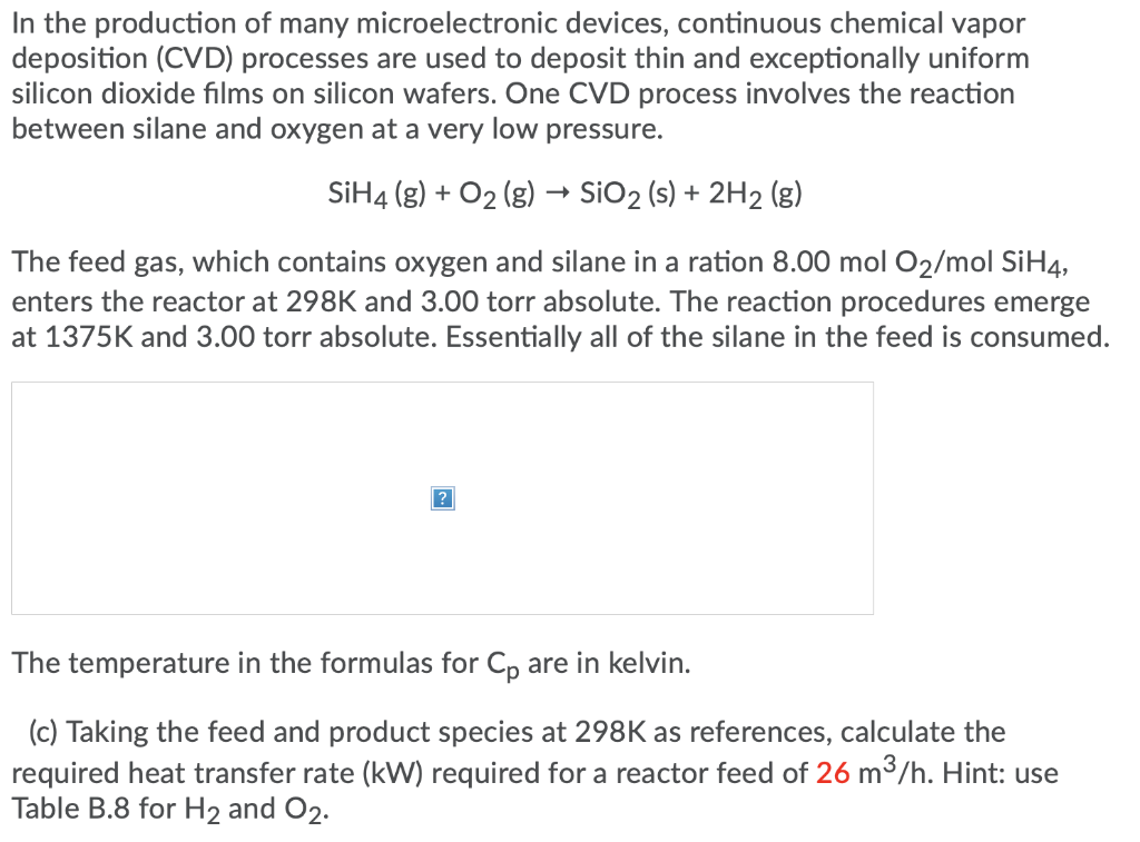 Solved In the production of many microelectronic devices, | Chegg.com